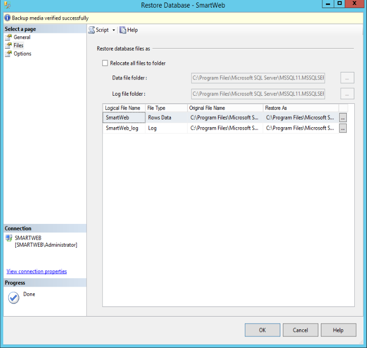 Backup and Recovery - SmartWEB 1.0