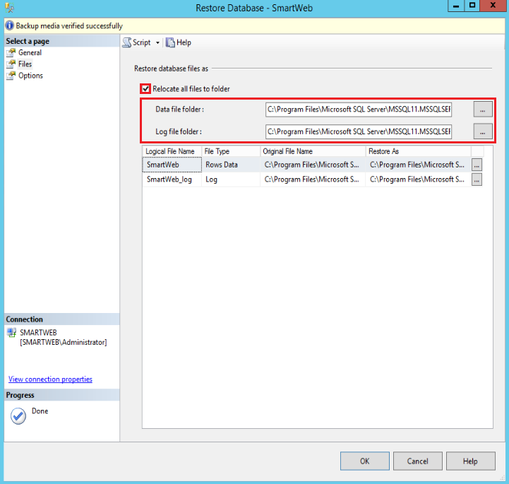 Backup and Recovery - SmartWEB 1.0