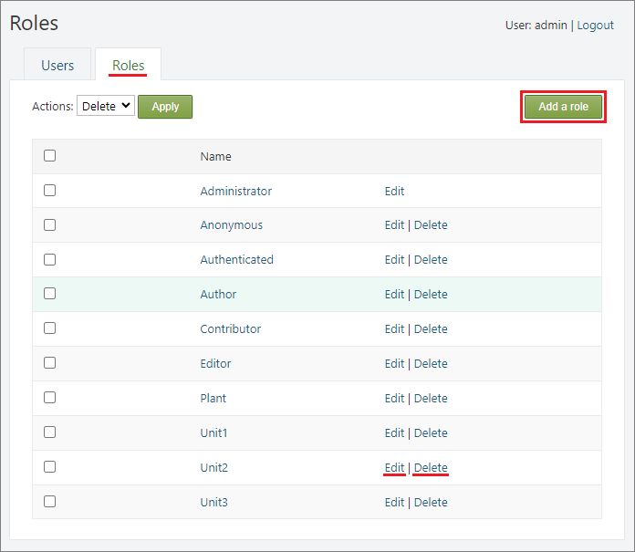 Users and Roles - SmartWEB 1.0